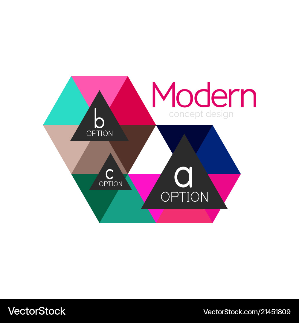 Triangle shape design abstract business logo icon Vector Image