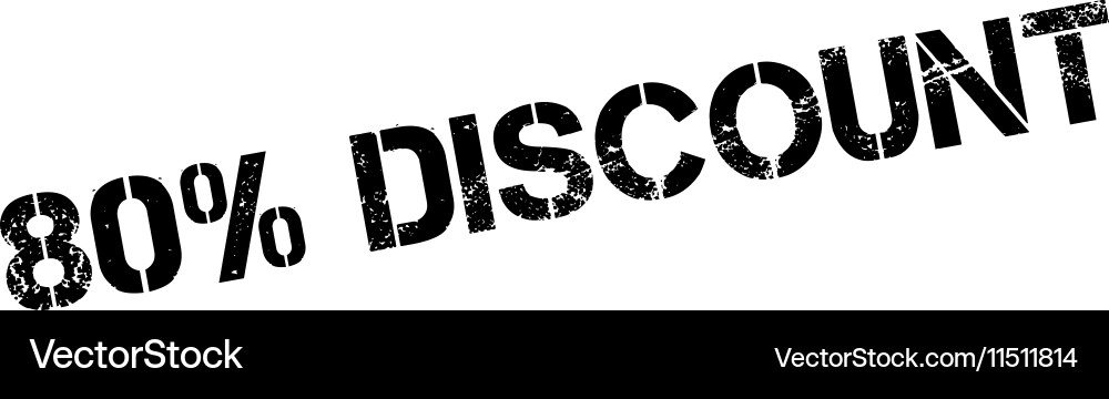 80 percent discount rubber stamp Royalty Free Vector Image