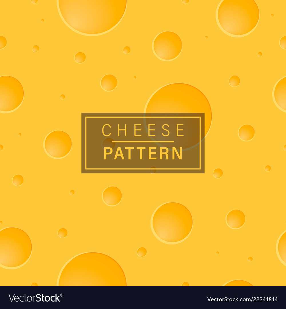 Cheese background pattern Royalty Free Vector Image