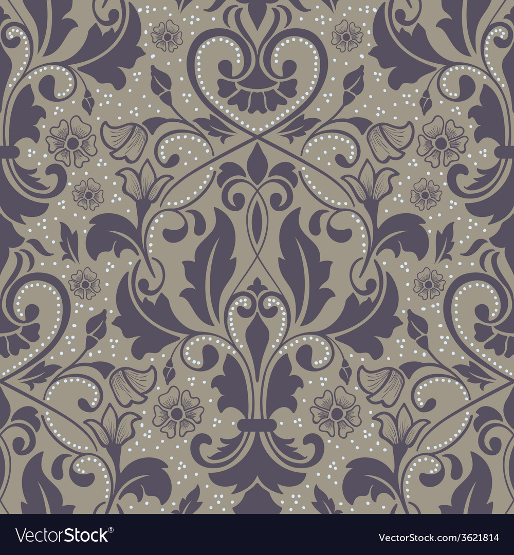 Damask seamless pattern element elegant luxury Vector Image Damask seamless pattern element elegant luxury Vector Image