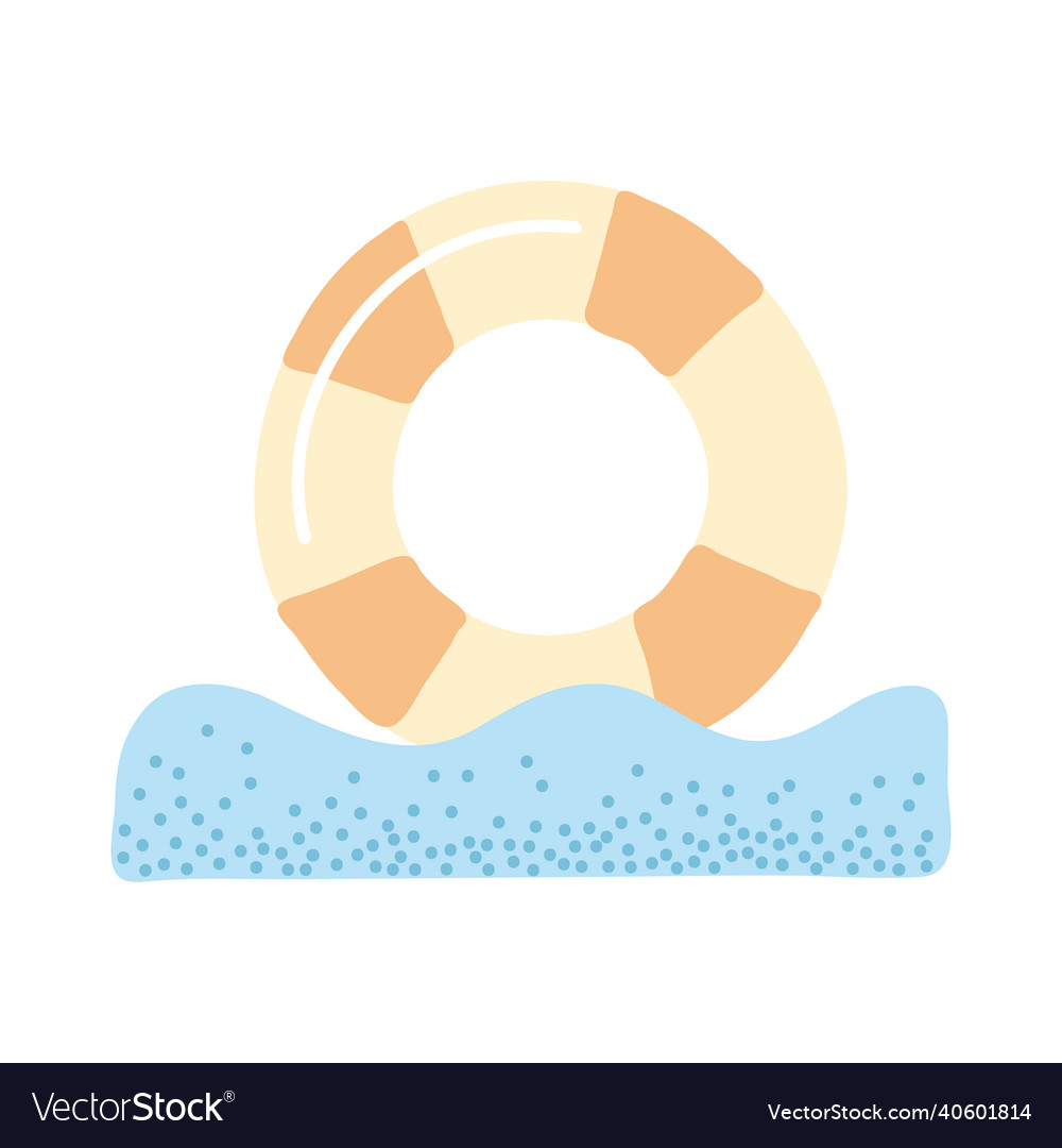 Lifeguard float in sea Royalty Free Vector Image