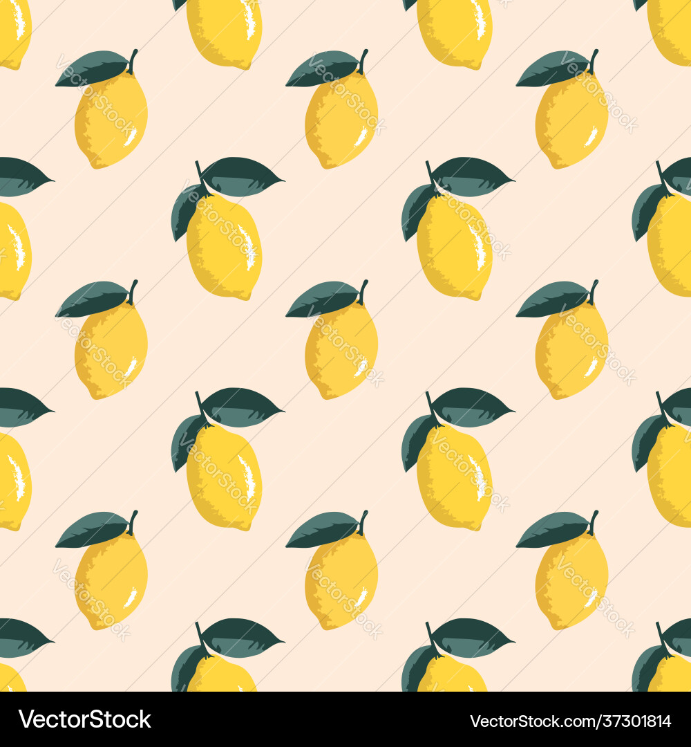 Summer pattern with lemons seamless texture design