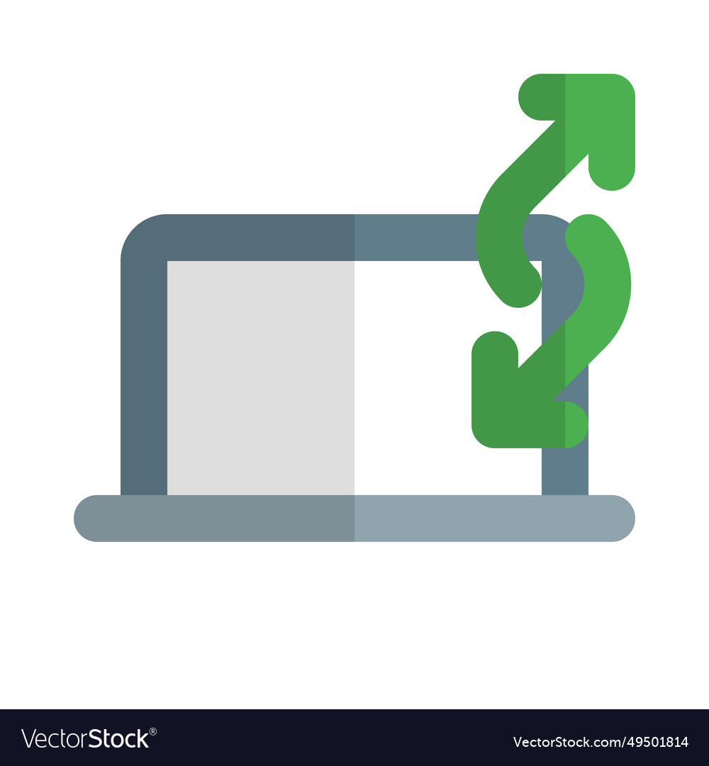 Transferring data using laptop between devices Vector Image