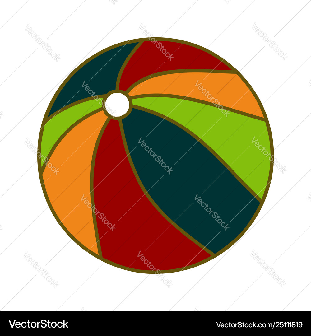 Ball beach design template Royalty Free Vector Image
