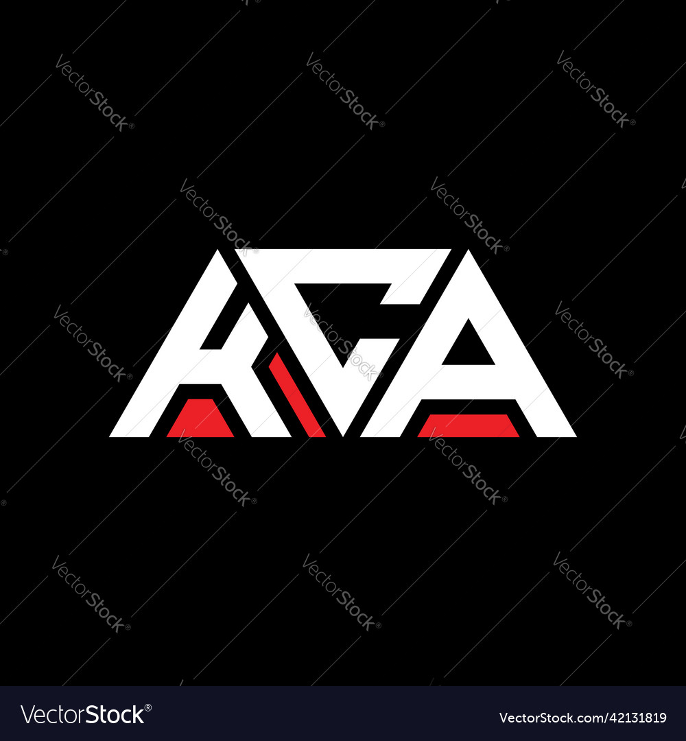 Kca triangle letter logo design Royalty Free Vector Image