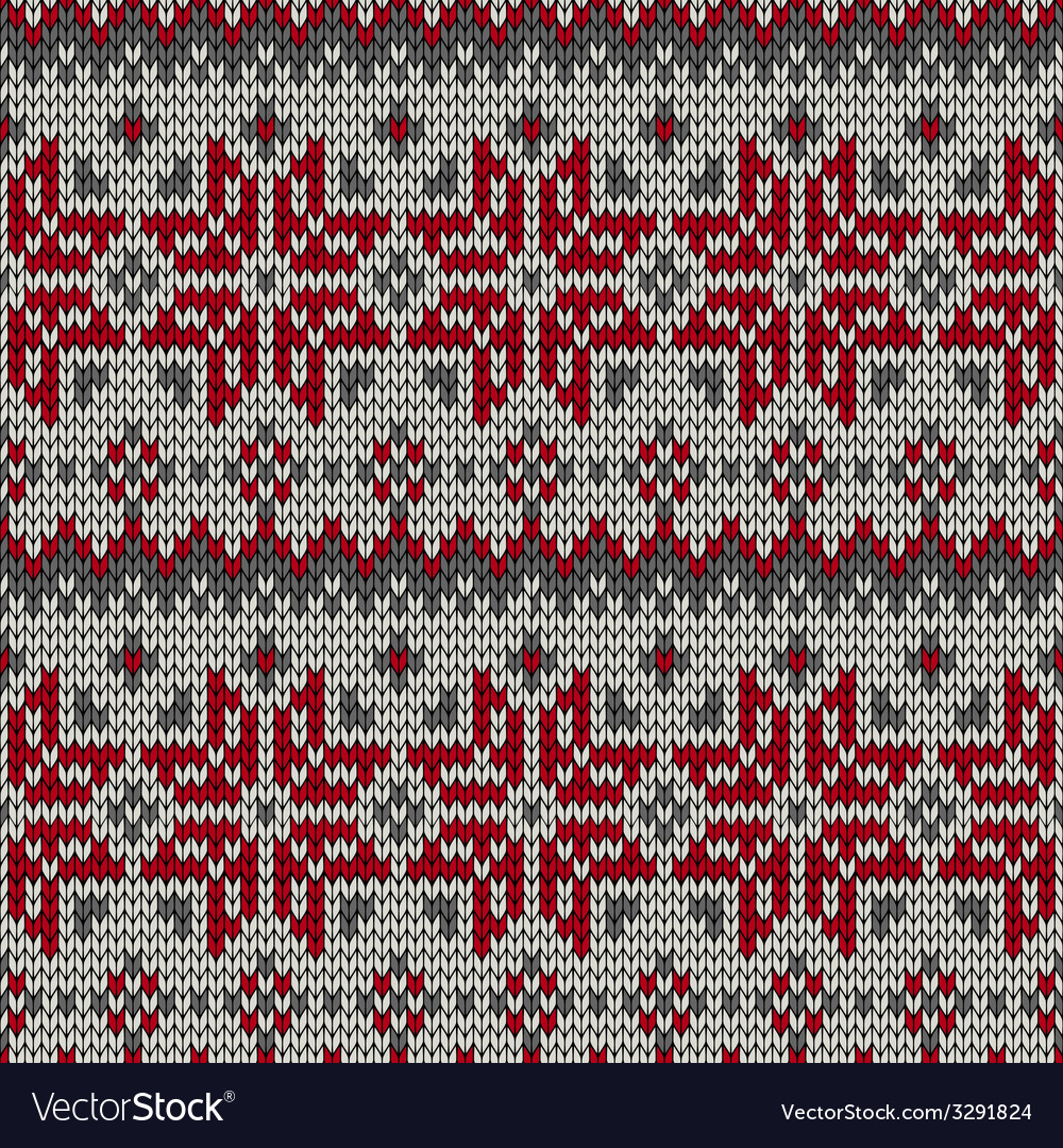 Color knitted Christmas seamless pattern Vector Image Color knitted Christmas seamless pattern Vector Image