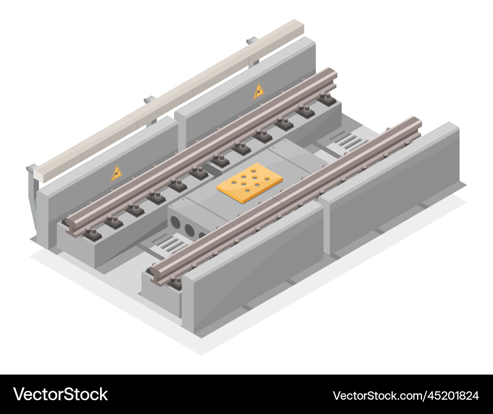 Electric railway construction of skytrain rail Vector Image