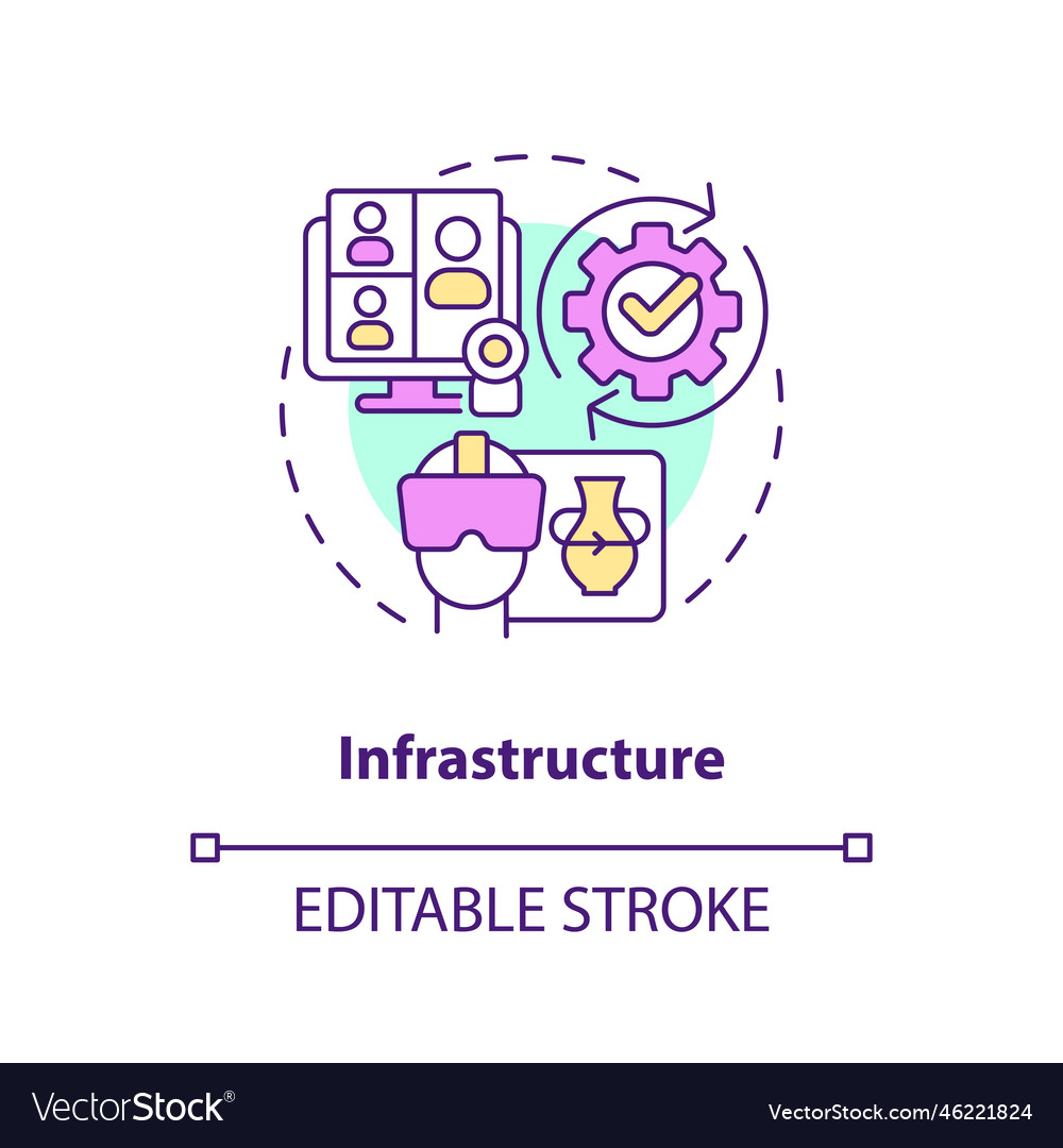 Infrastructure concept icon Royalty Free Vector Image Infrastructure concept icon Royalty Free Vector Image