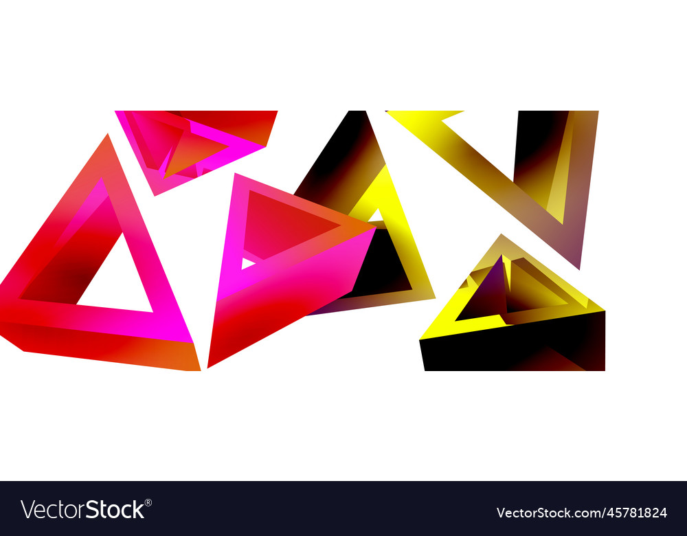 Triangle abstract background 3d basic Royalty Free Vector