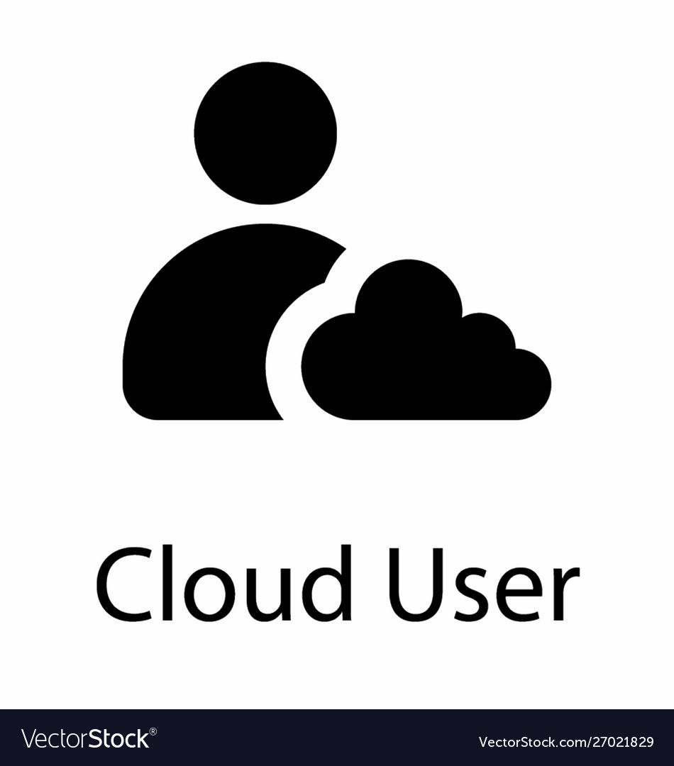 Cloud user Royalty Free Vector Image - VectorStock