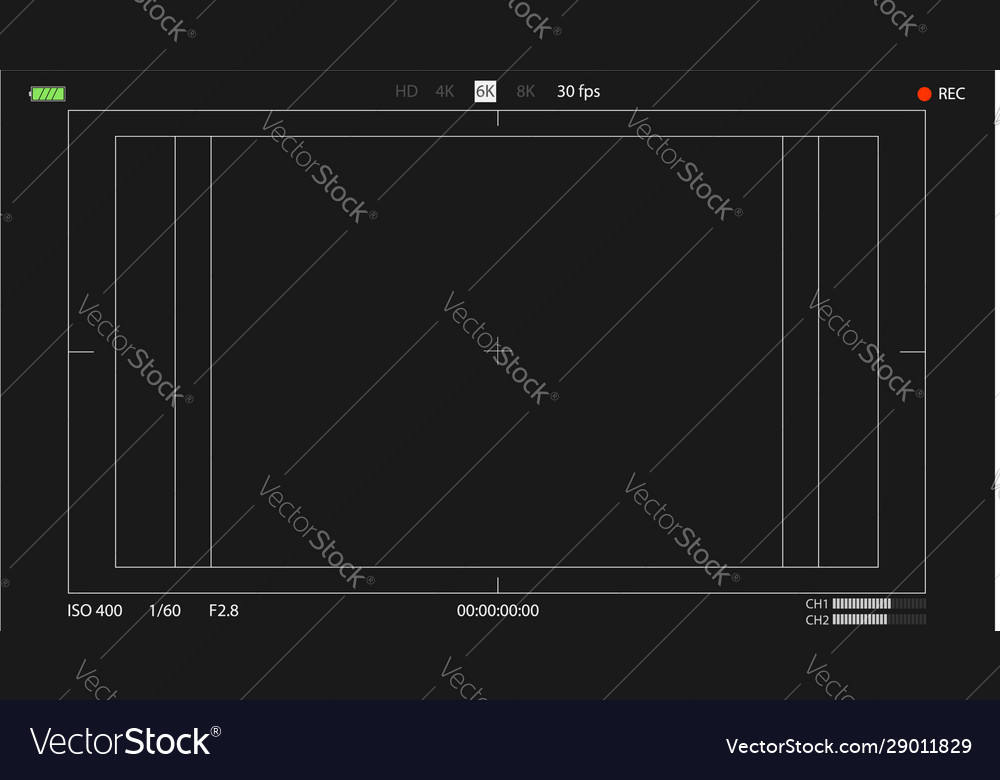 Digital camera viewfinder frame interface Vector Image