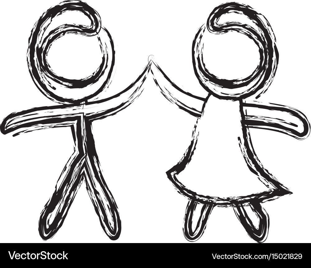Figure of couple icon Royalty Free Vector Image