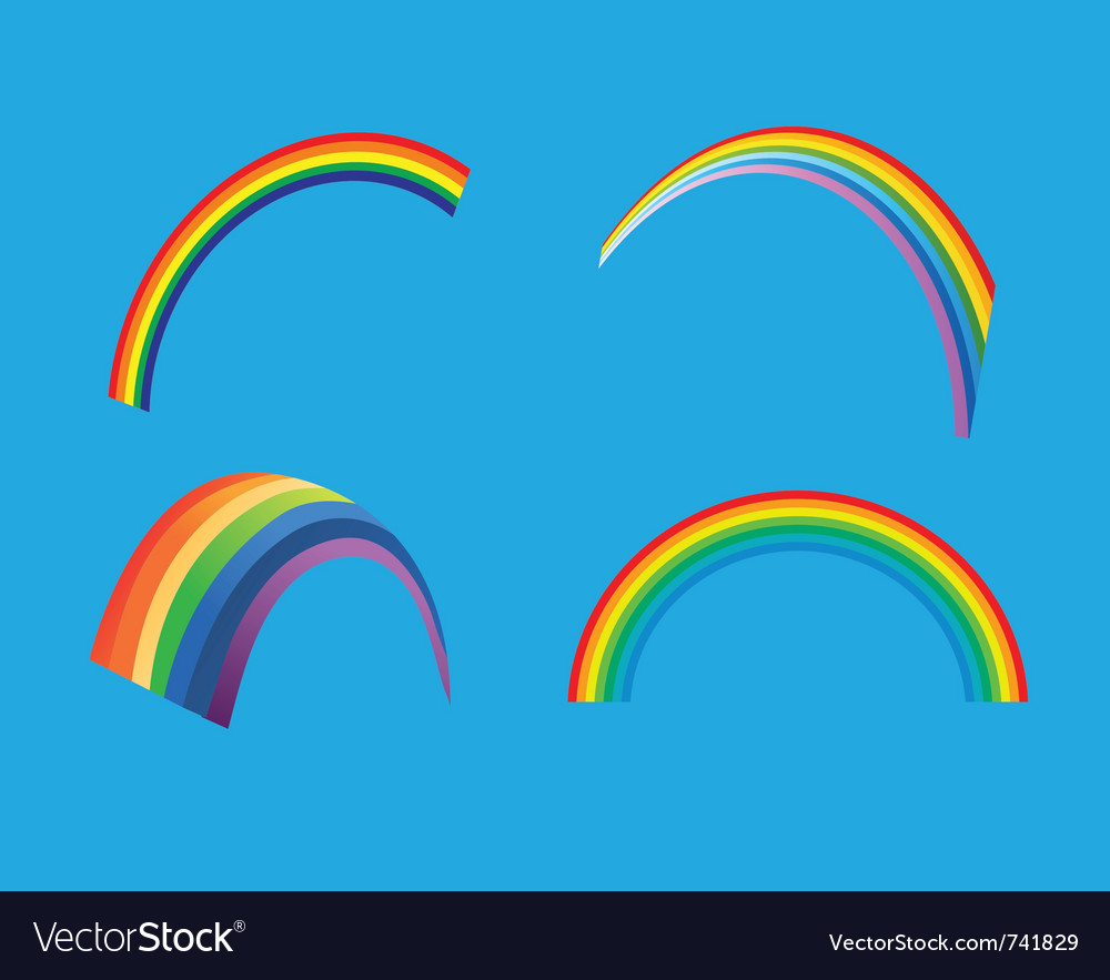 Rainbow collection Royalty Free Vector Image - VectorStock