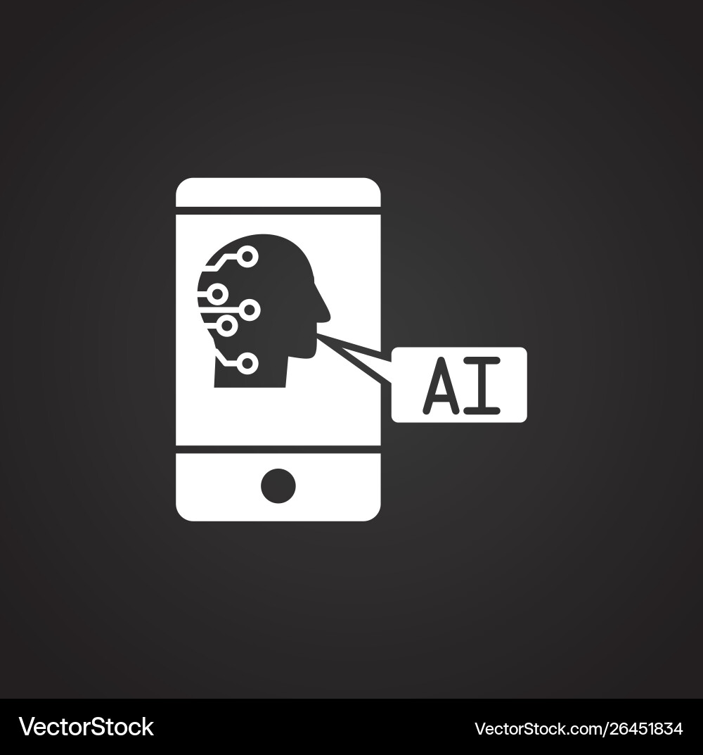Artificial intelligence ai related icon Royalty Free Vector