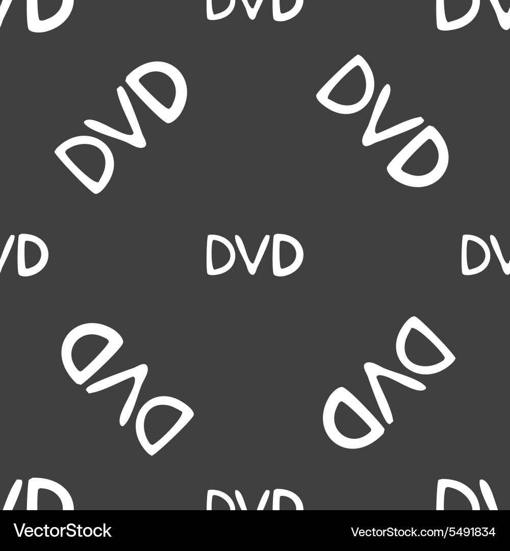 Dvd icon sign seamless pattern on a gray Vector Image