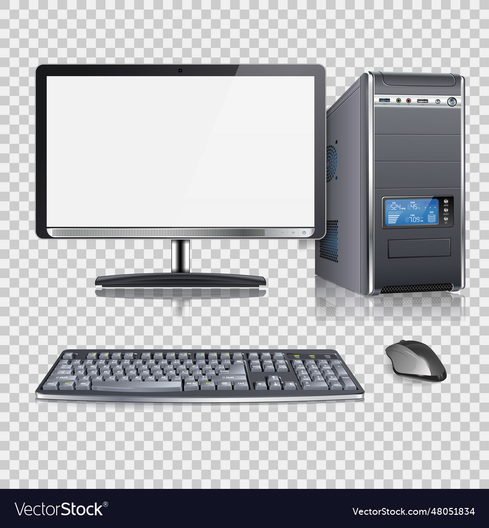 High detailed modern computer Royalty Free Vector Image