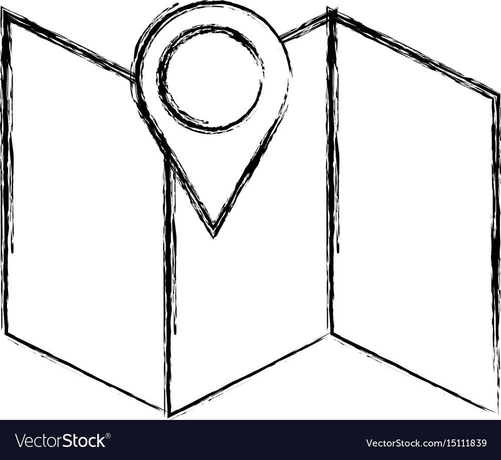 Gps map pointer cartoon Royalty Free Vector Image