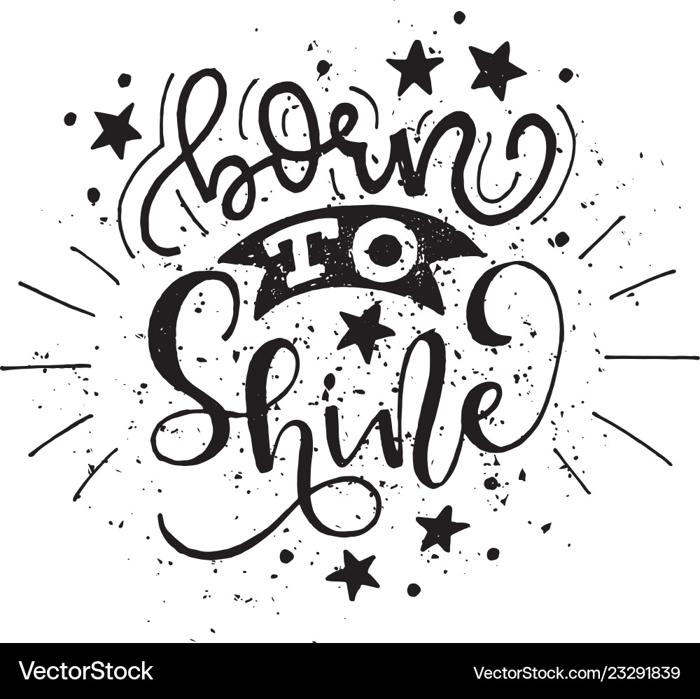 Inspirational hand drawn quote made with ink Vector Image