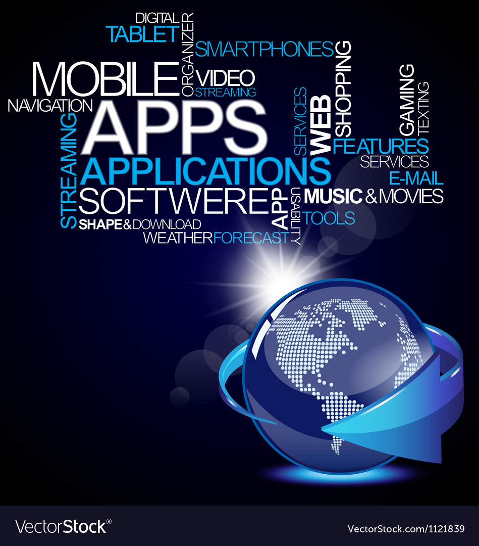 Mobile software application Royalty Free Vector Image