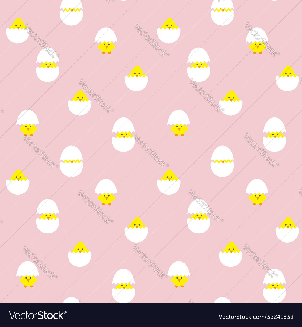 Pink easter egg seamless pattern background Vector Image