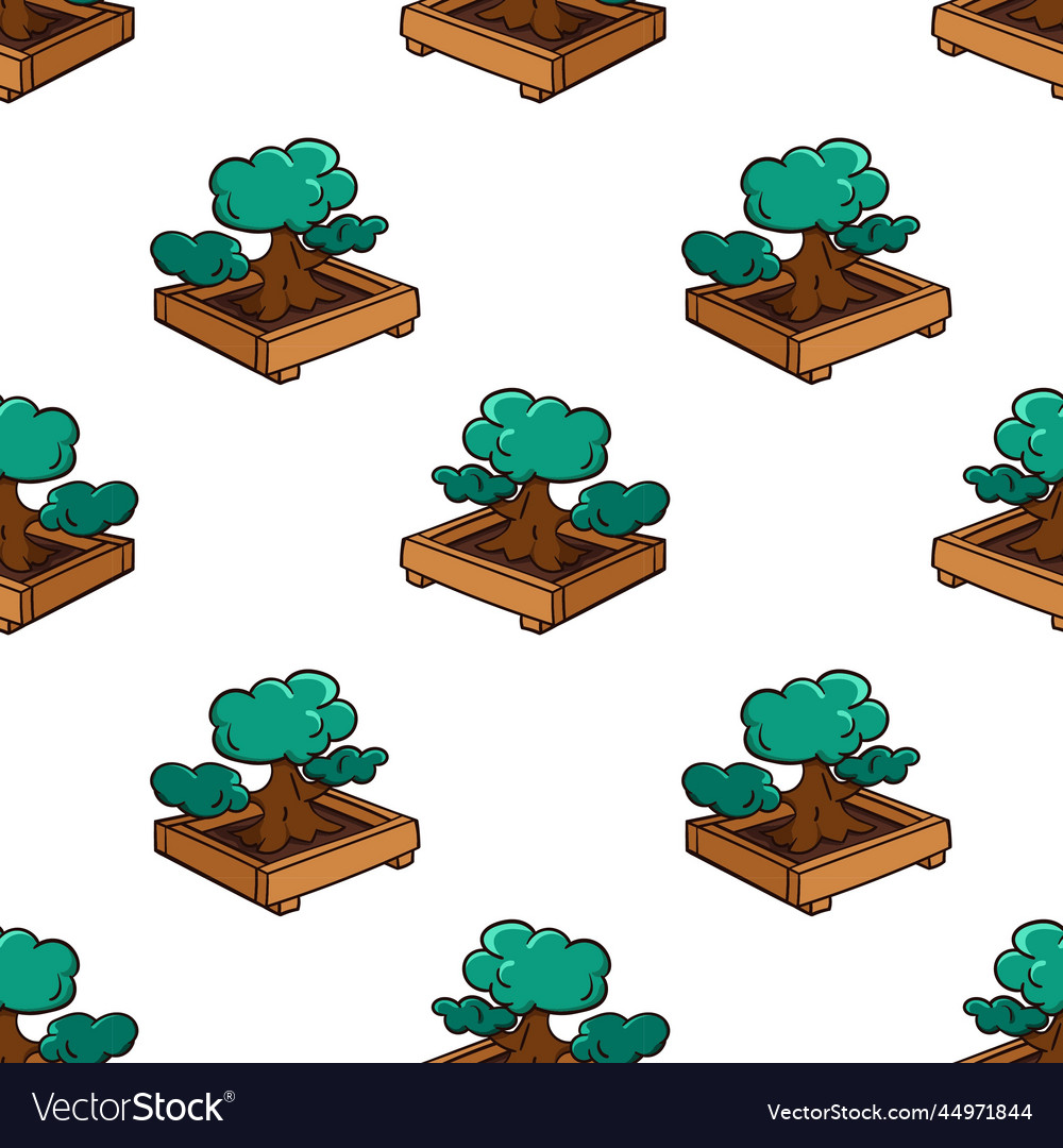Bonsai tree pattern Royalty Free Vector Image - VectorStock