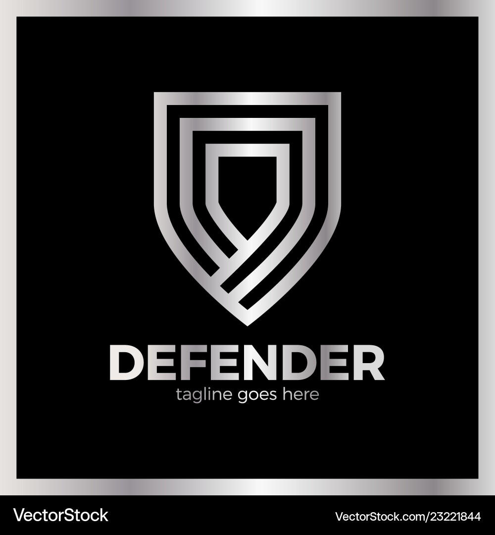 Line shield logo Royalty Free Vector Image - VectorStock