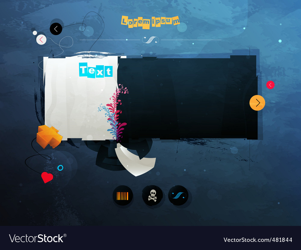 Page design Royalty Free Vector Image - VectorStock