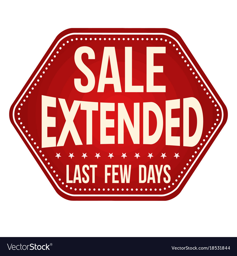Sale extended label or sticker Royalty Free Vector Image