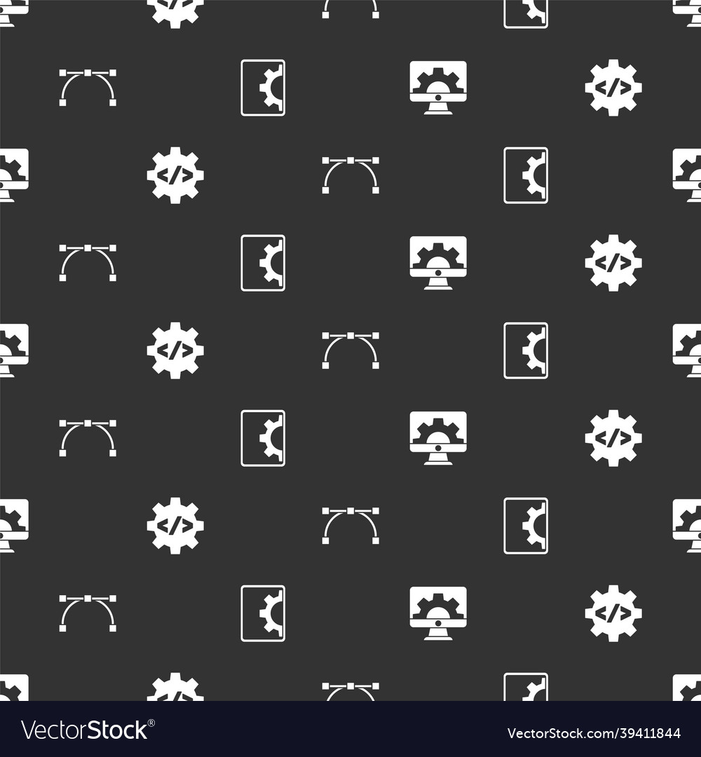 Set Web Development Front End Bezier Curve Vector Image