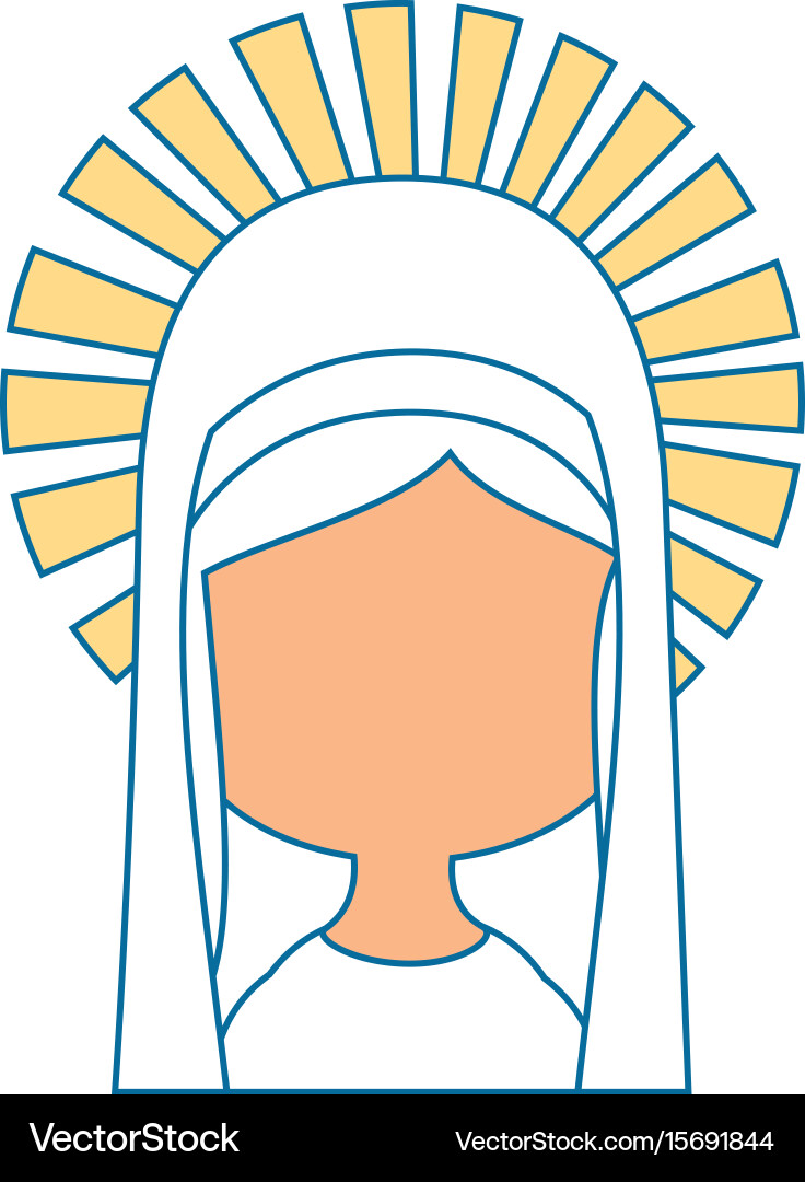 Virgin mary cartoon Royalty Free Vector Image - VectorStock
