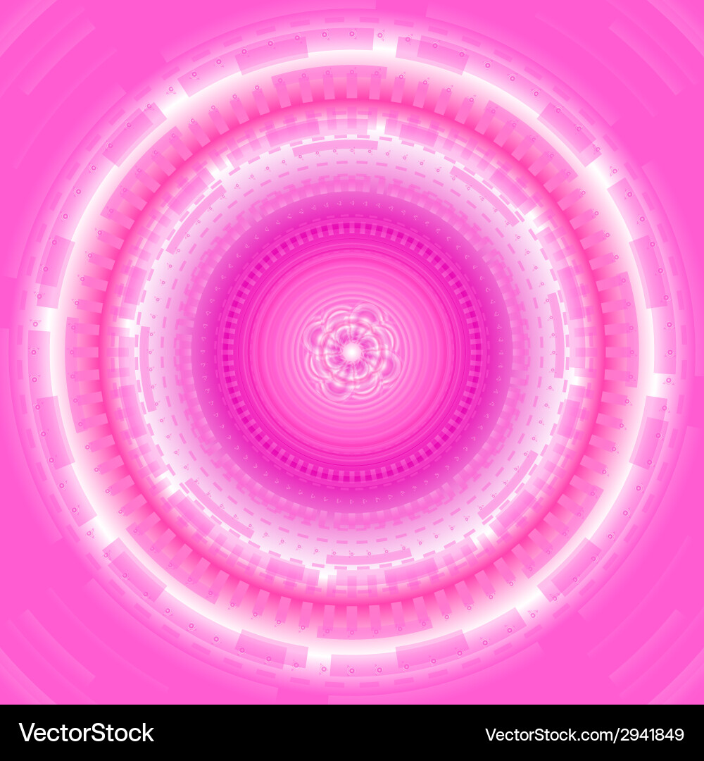 Abstract pink circle techical background Vector Image