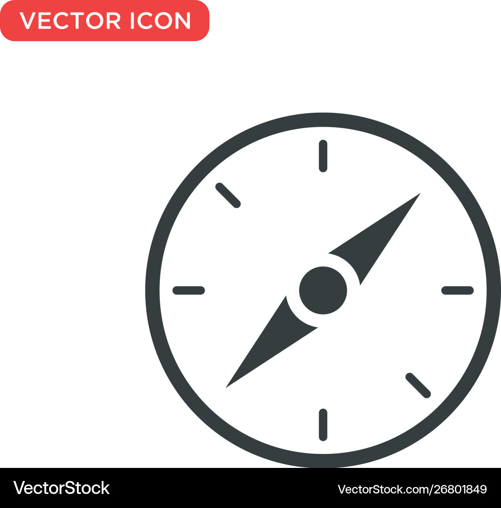 Arrow compass icon design Royalty Free Vector Image
