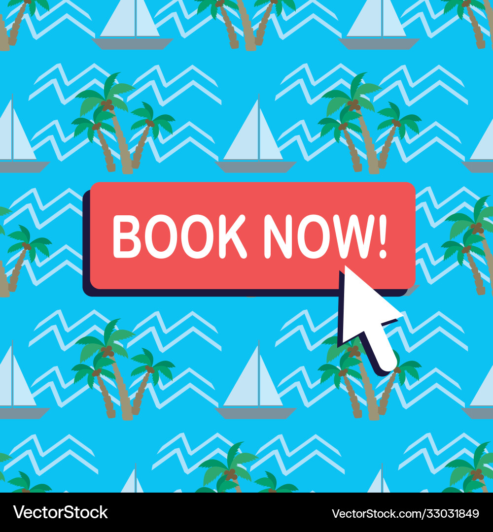 Button-book now and seamless pattern Royalty Free Vector