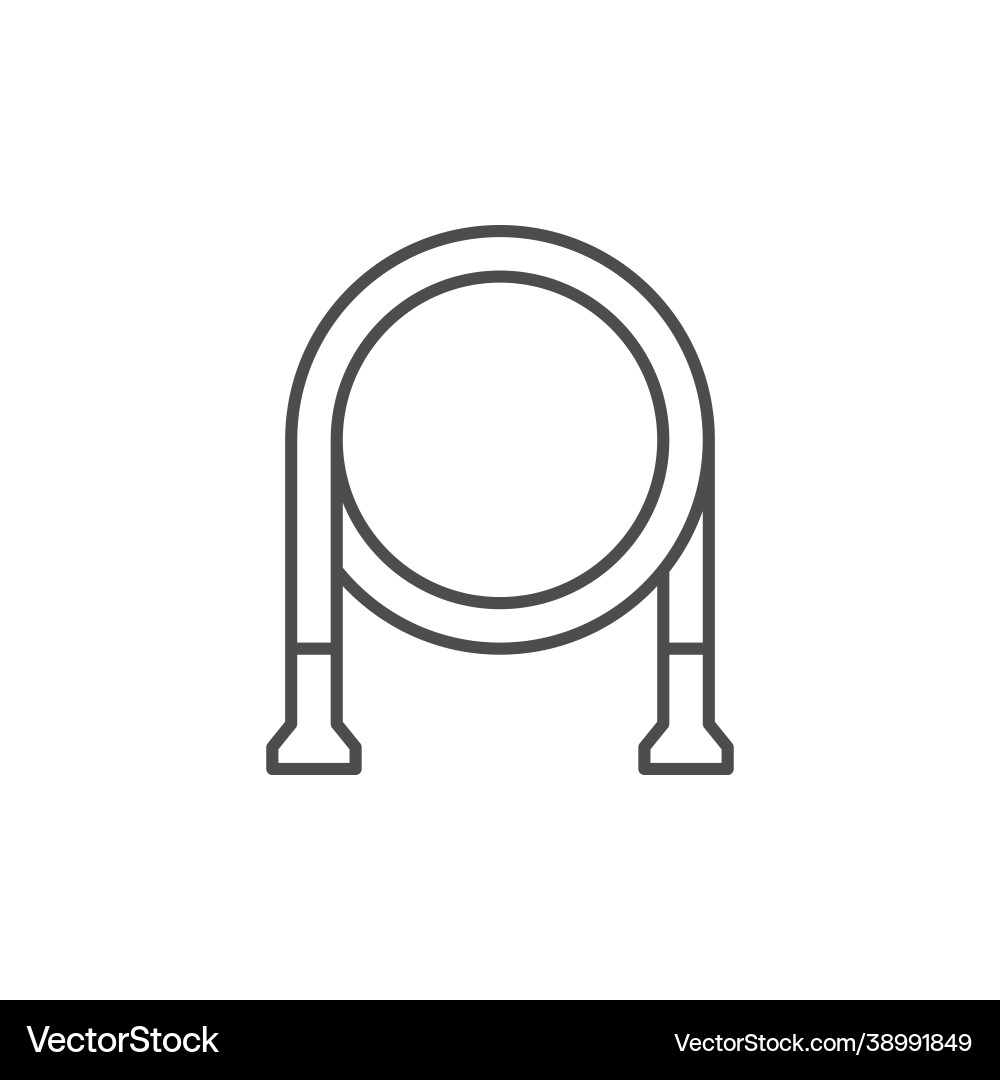 Car hose line outline icon Royalty Free Vector Image