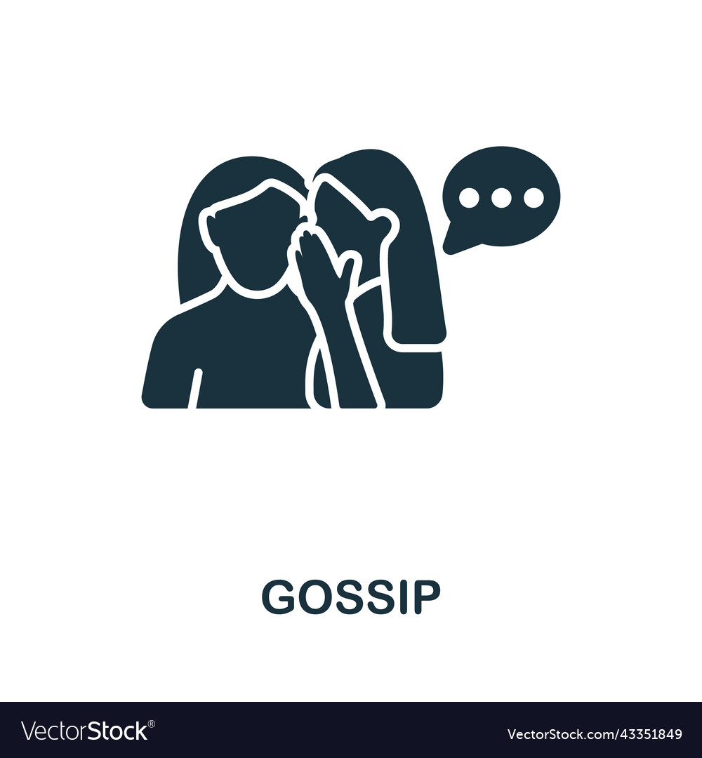 Gossip Icon Monochrome Simple Line Harassment Vector Image gossip-icon-monochrome-simple-line-harassment-vector-image