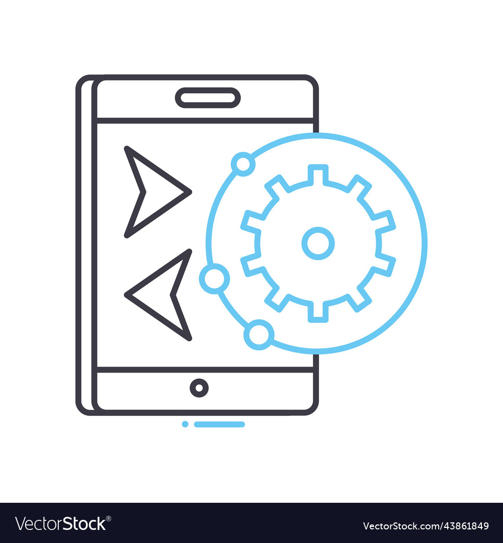 Operating system line icon outline symbol Vector Image Operating system line icon outline symbol Vector Image