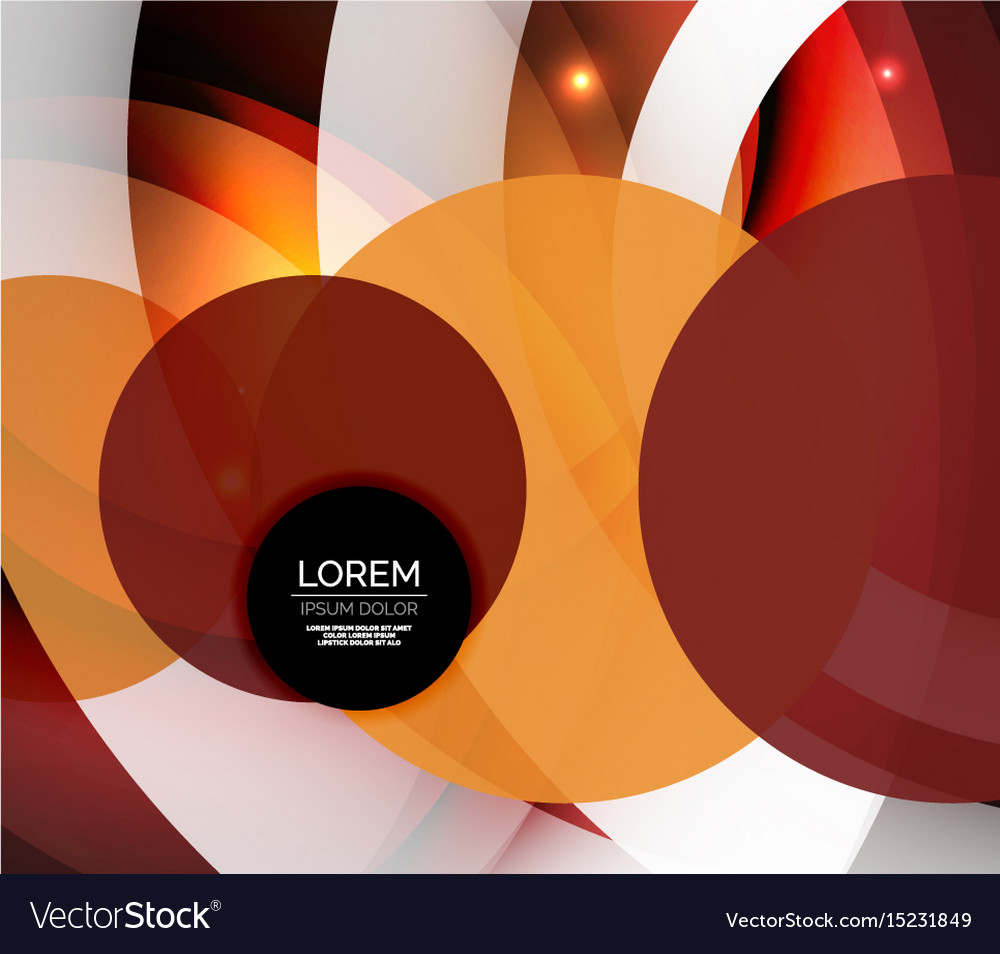 Overlapping circles on glowing abstract background