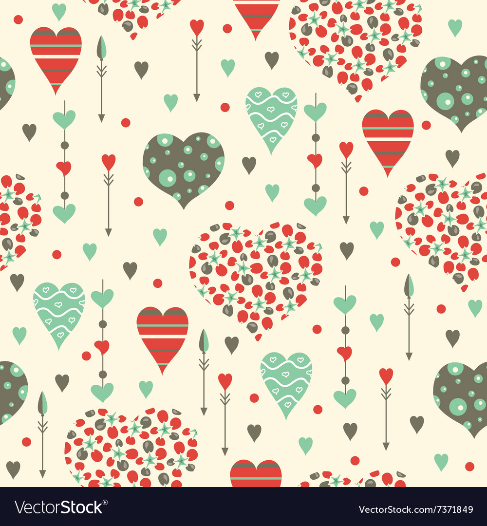 Valentine pattern Royalty Free Vector Image - VectorStock