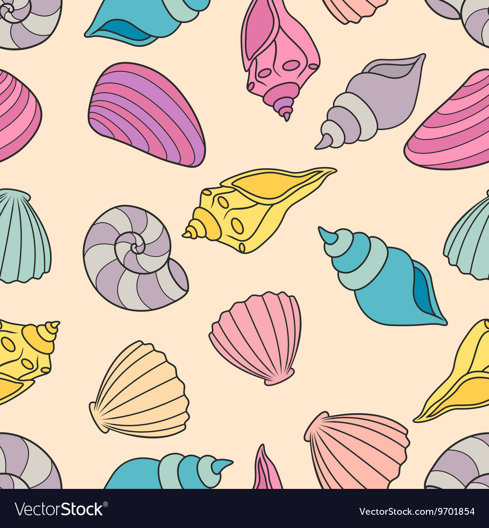 Shell set Royalty Free Vector Image - VectorStock