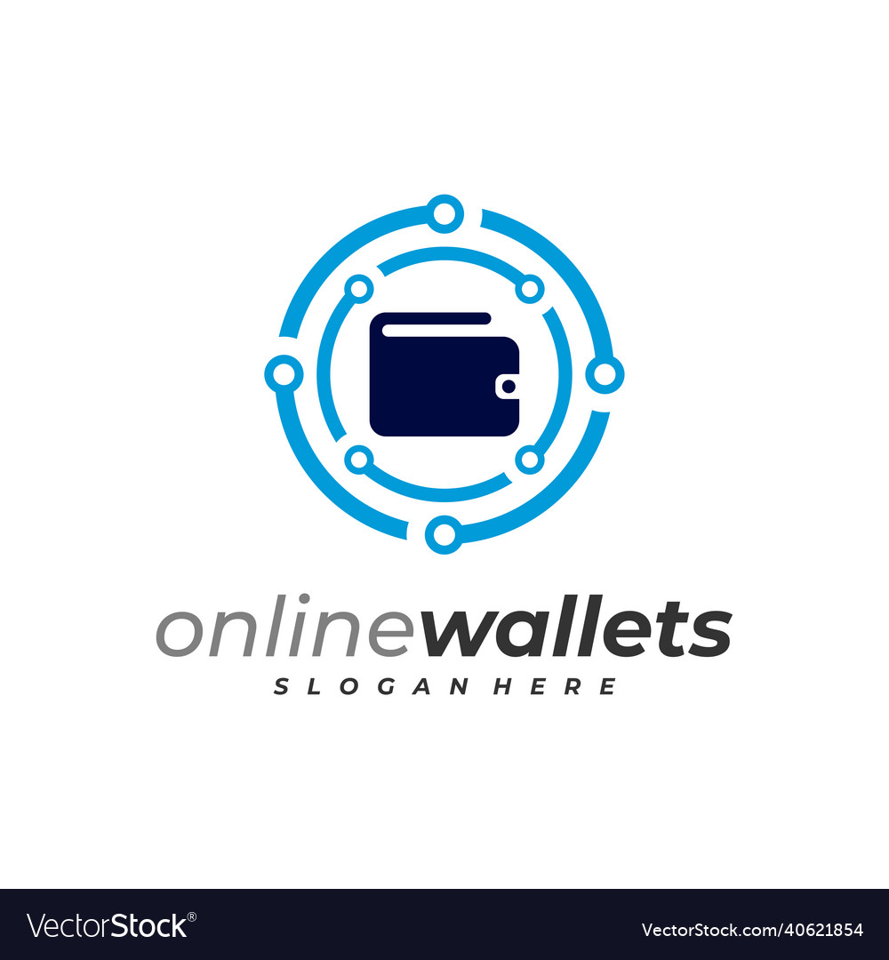 Tech wallets logo template creative wallets logo Vector Image