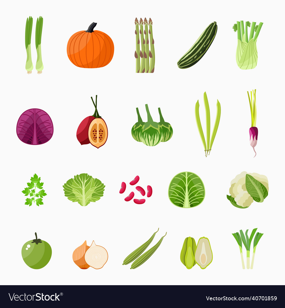 Vegetables collection Royalty Free Vector Image