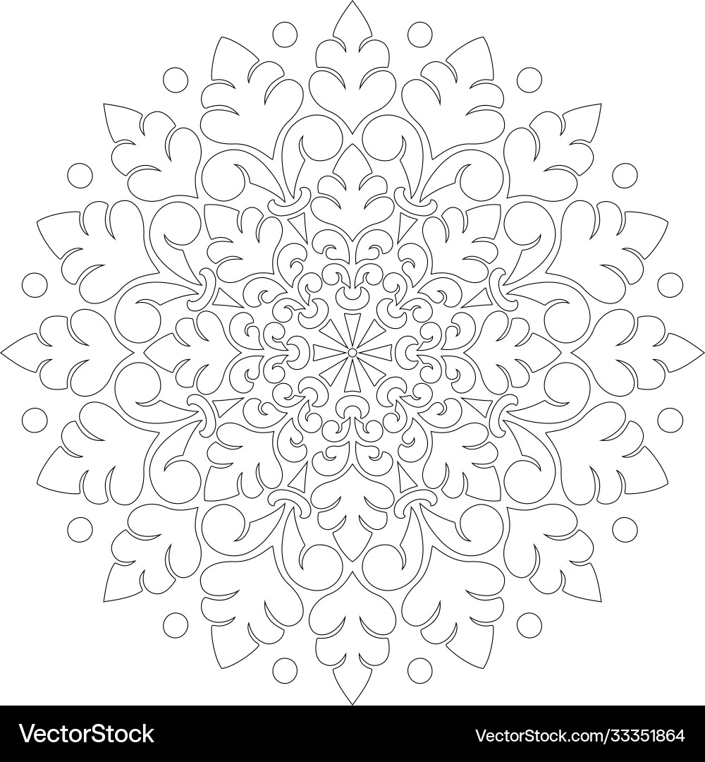 Figure mandala for coloring doodles sketch Vector Image