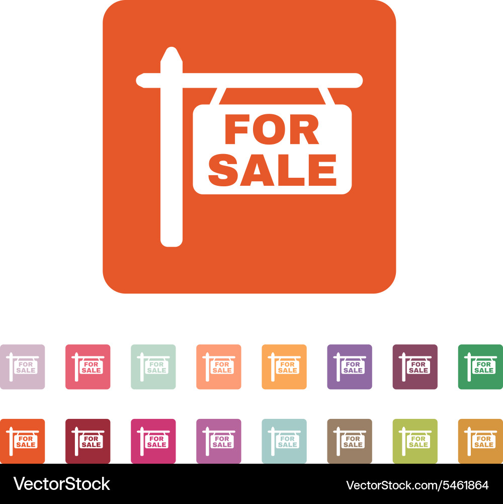 For sale icon symbol flat Royalty Free Vector Image