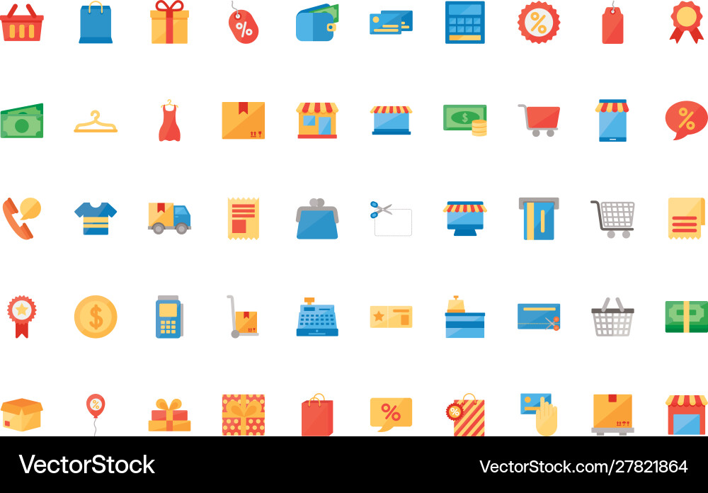 Isolated shopping icon set design Royalty Free Vector Image