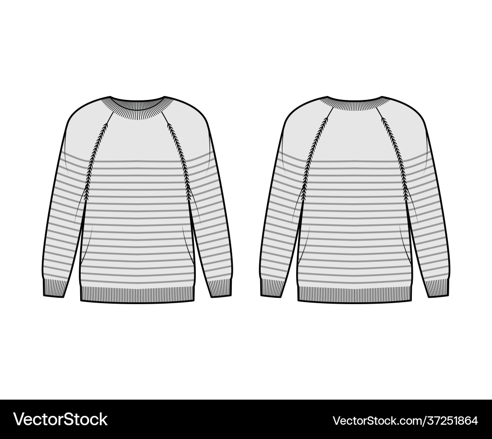 Sailor sweater striped pullover technical fashion Vector Image