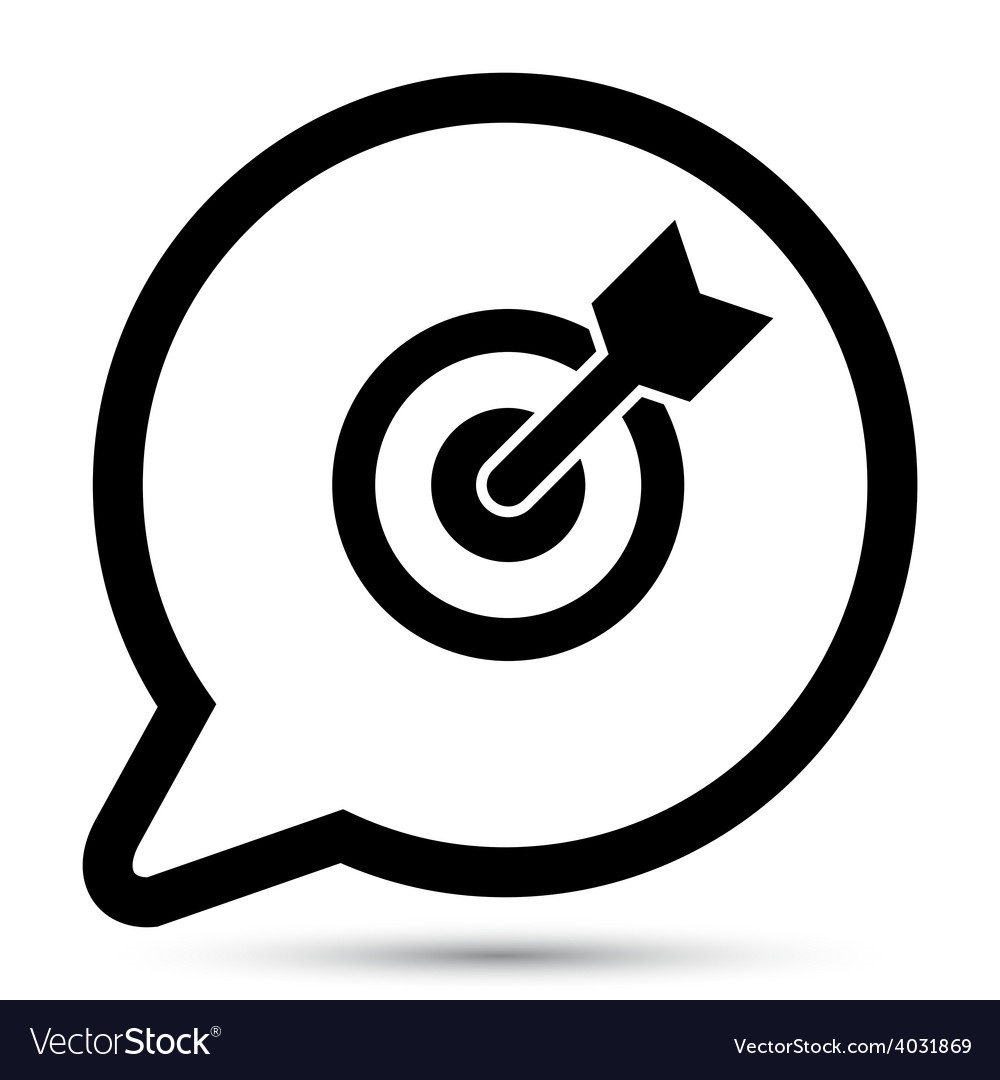 Bubble with folder target icon Royalty Free Vector Image