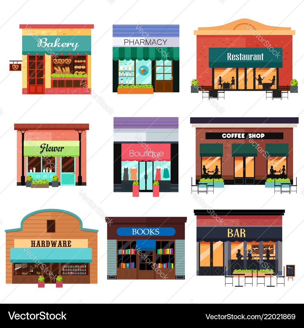 Different shop icons Royalty Free Vector Image