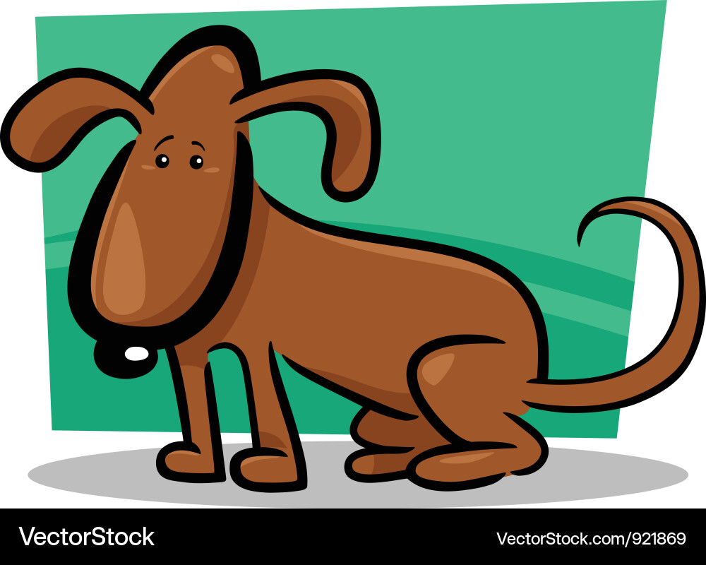 Doodle dog cartoon Royalty Free Vector Image - VectorStock