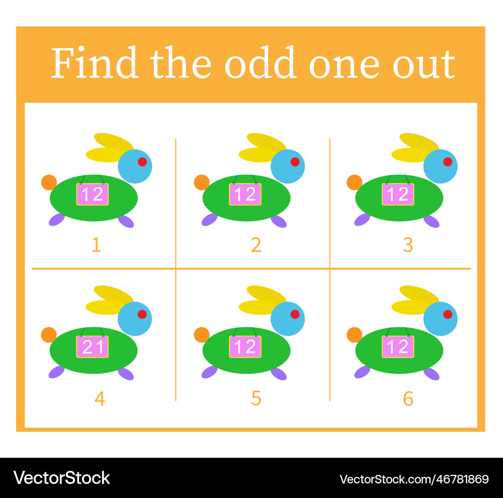 Game for kids task for development of attention Vector Image