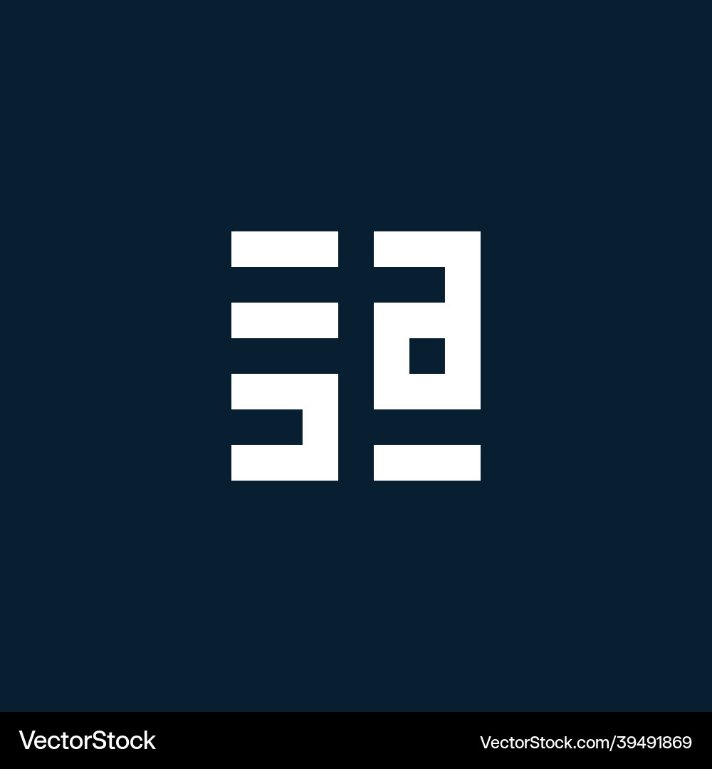 Sa initial monogram logo with geometric style Vector Image